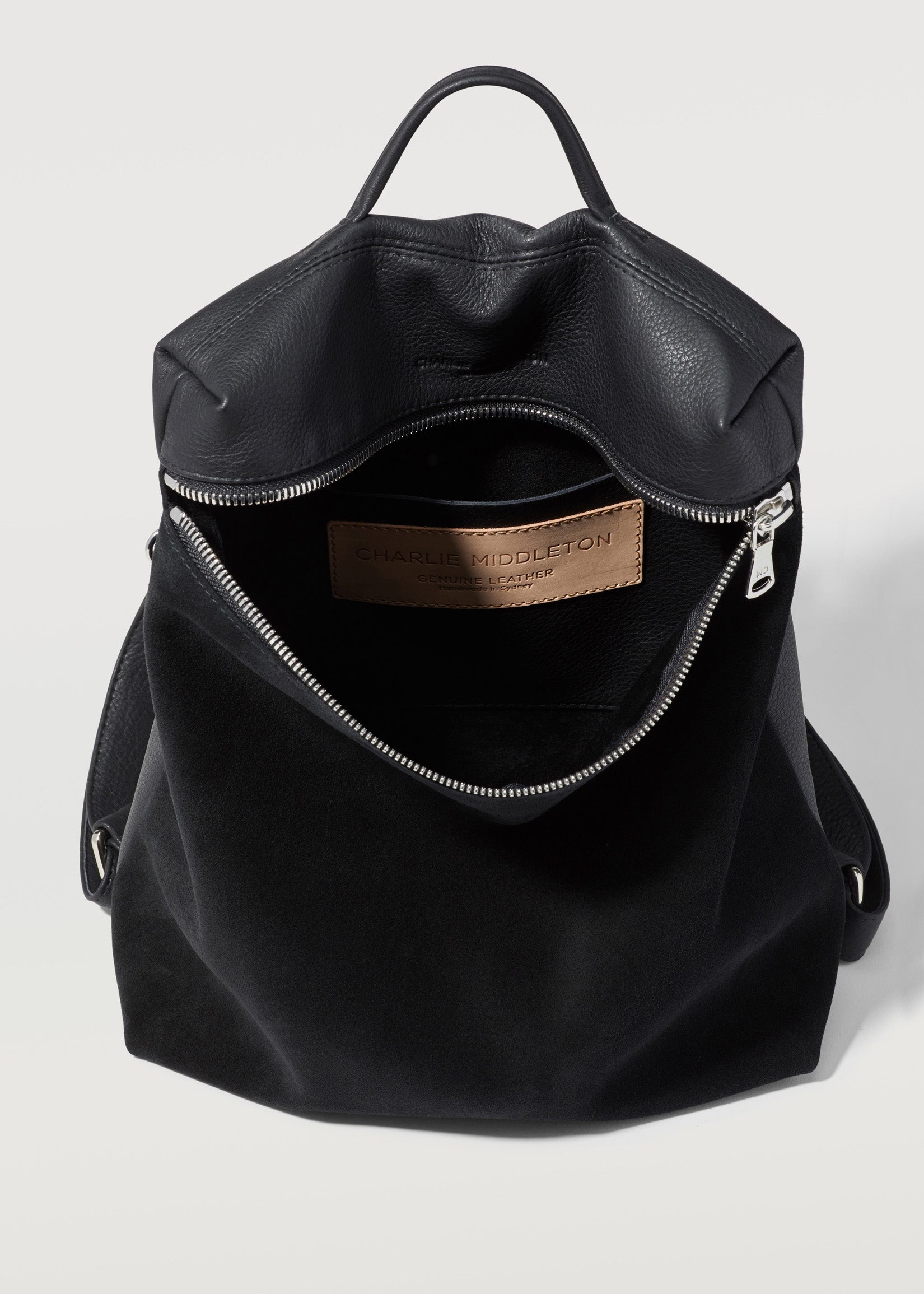 Black Two Tone Medium Backpack – Charlie Middleton