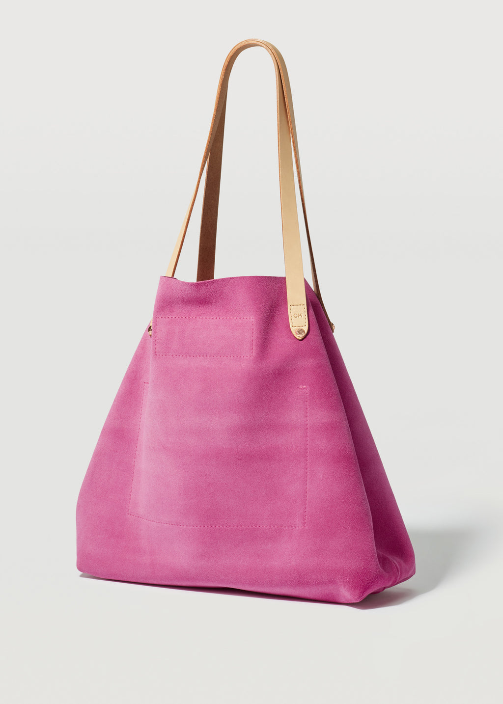 Fuchsia Suede Bespoke tote – Charlie Middleton